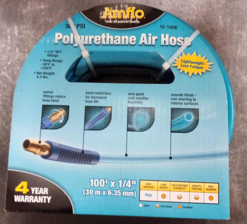 Amflo Air Hose- 1/4" x 100'